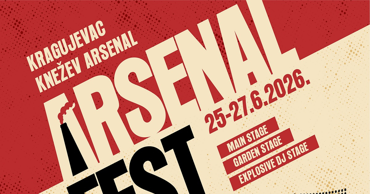 Arsenal Fest 2026 otkrio cijeli line-up za Main Stage